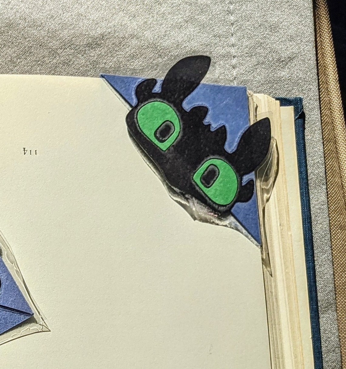 Toothless How to Train Your Dragon Laminated Corner Bookmark | Etsy