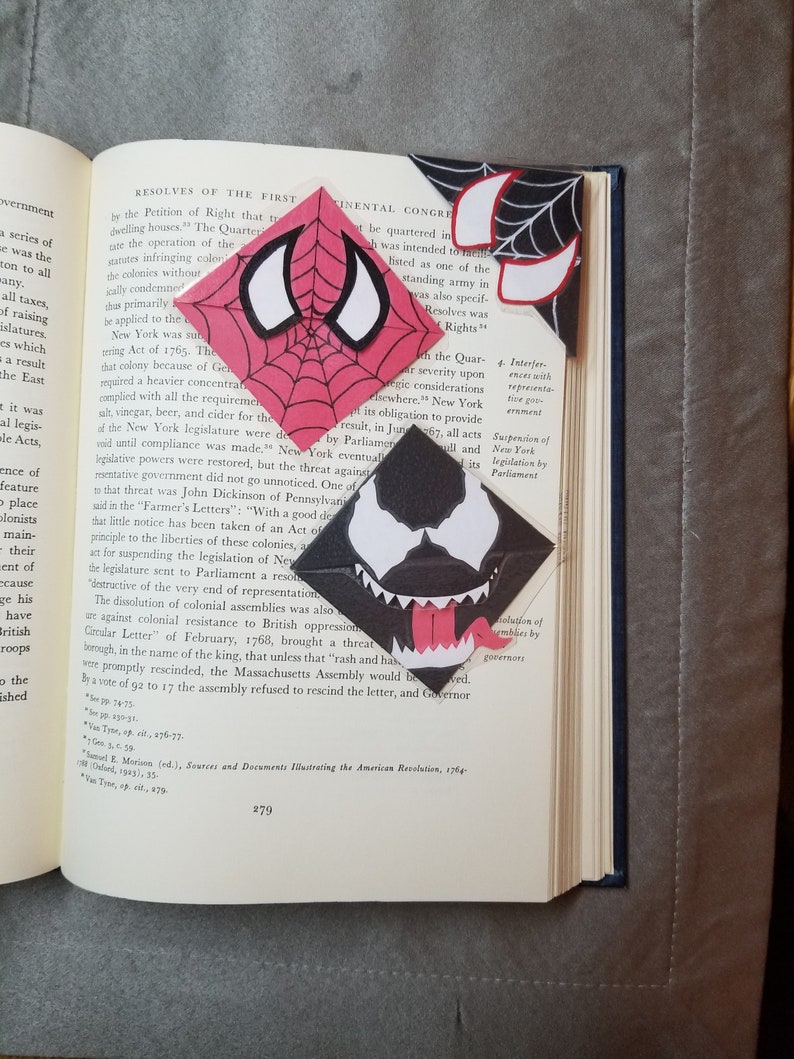 Laminated Spider-man Venom Miles Morales Corner Bookmark | Etsy