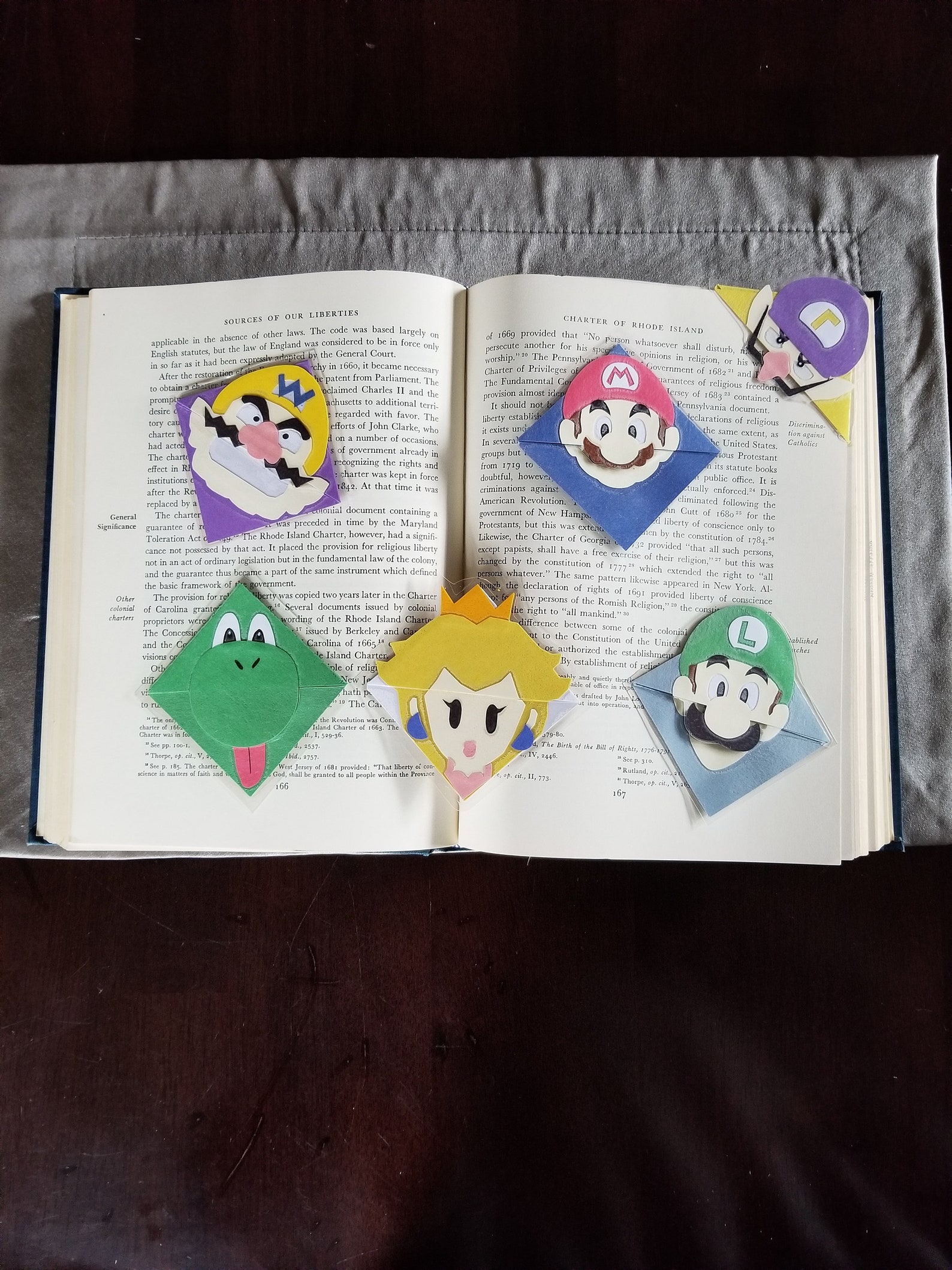 Laminated Videogame Corner Bookmark Mario Luigi Wario Toad - Etsy