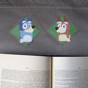 Bluey or Bingo Laminated Corner Bookmark - Etsy