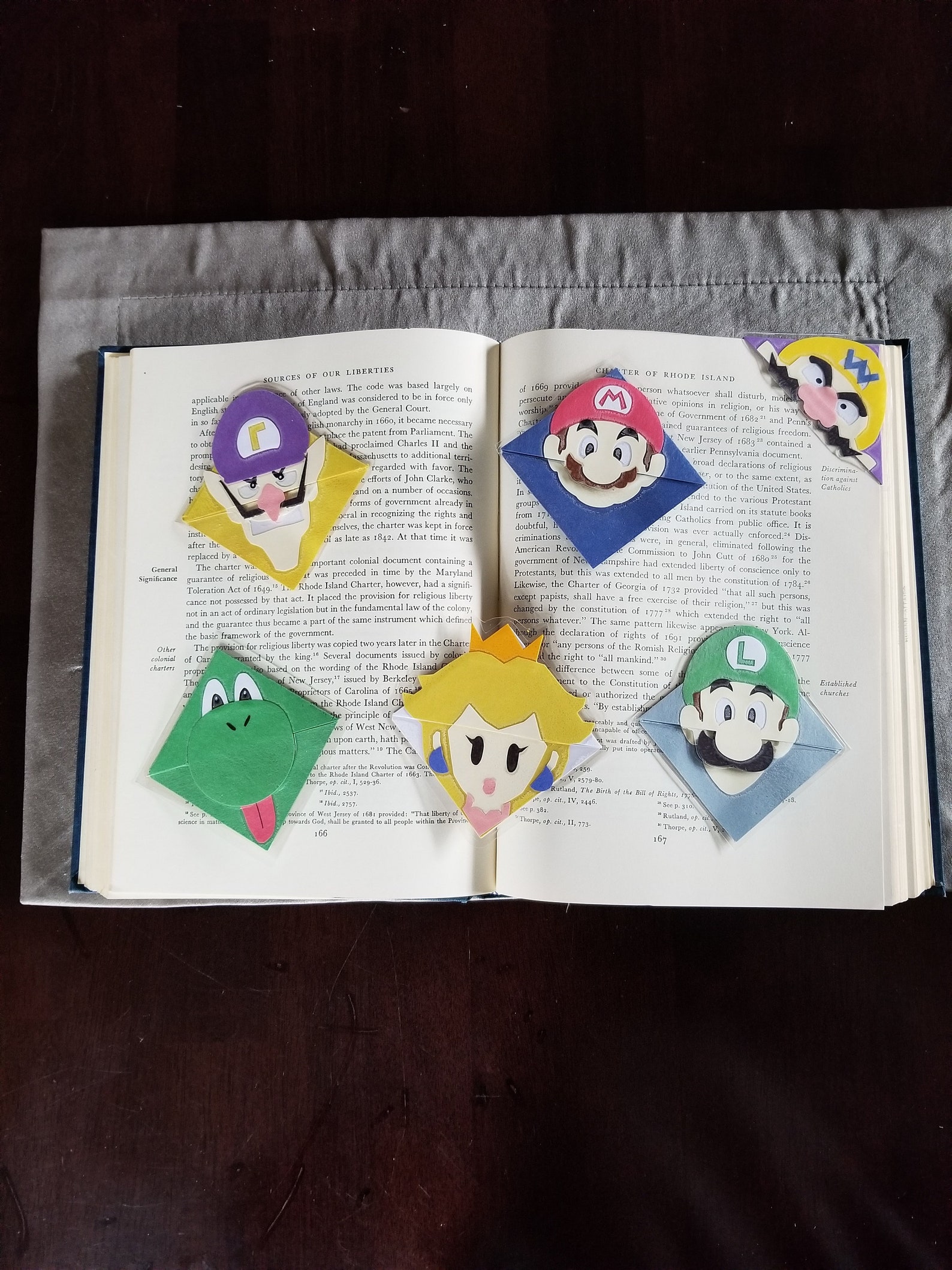 Laminated Videogame Corner Bookmark Mario Luigi Wario Toad - Etsy