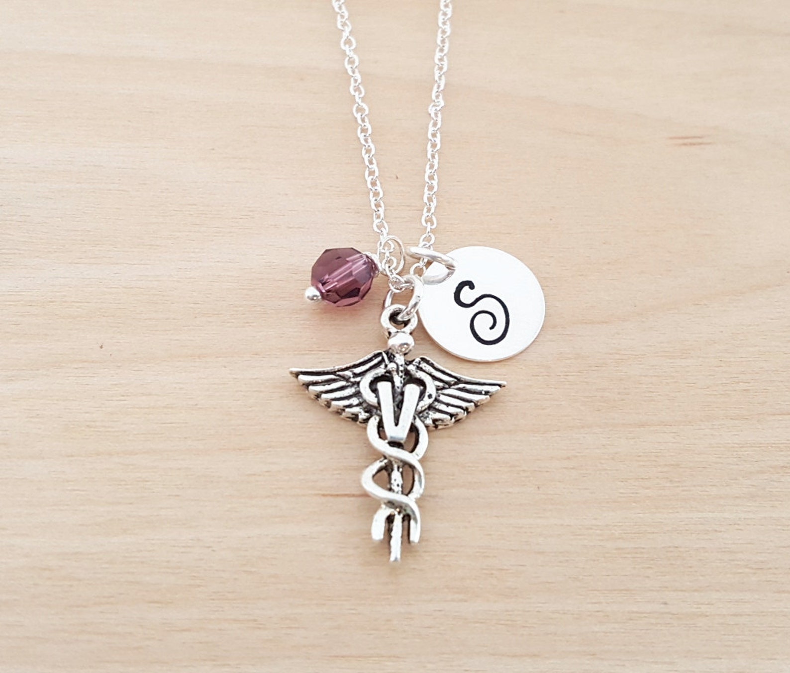 Veterinarian Charm Vet Necklace Vet Tech Custom Initial | Etsy