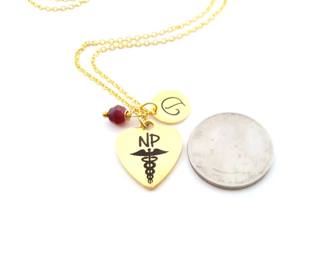 Nurse Practitioner Necklace Nursing Charm Swarovski - Etsy