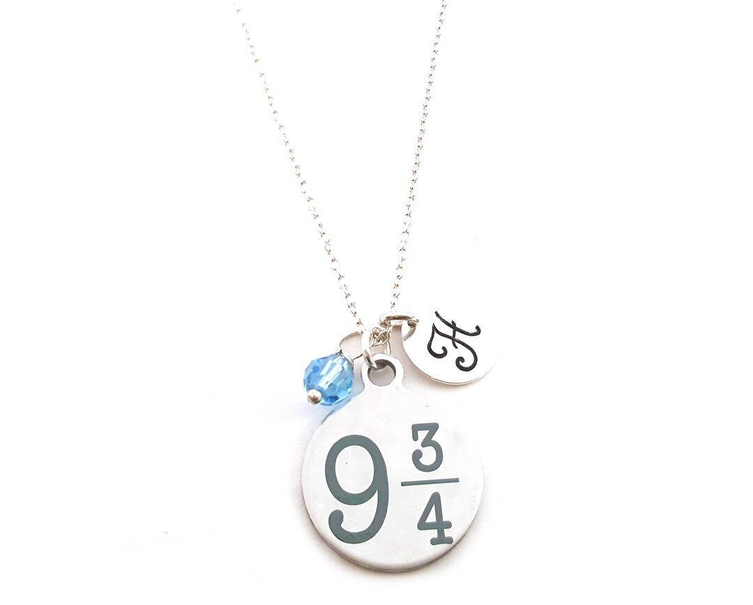 9 and 3/4 Necklace - Birthstone Necklace - Personalized Necklace ...