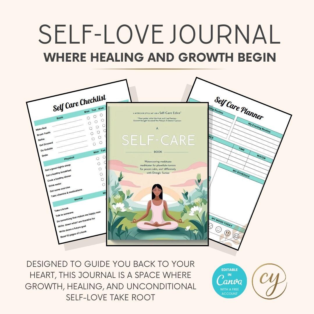Self-love Journal | 30 Pages | Printable & Editable Canva Template ...