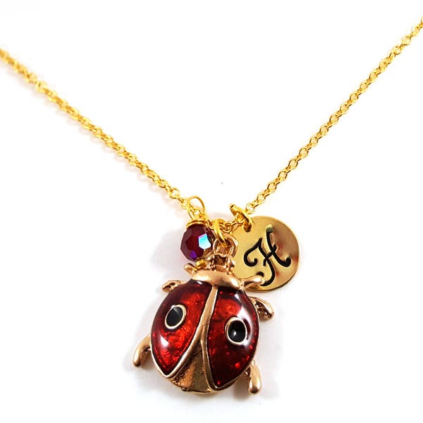 Lady Bug Necklace - Etsy