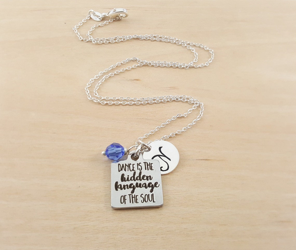 Dance is the Hidden Language of the Soul Necklace Birthstone - Etsy
