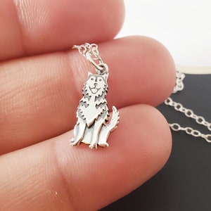 Siberian Husky Dog Charm Sterling Silver Necklace - Etsy