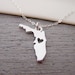 Florida State Heart Cut Out Charm Sterling Silver Necklace / Gift for ...