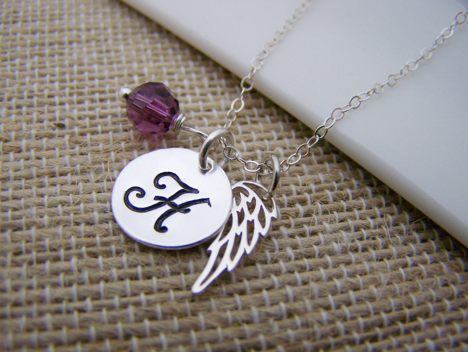 Custom Angel Wing Necklace 925 Sterling Silver Memorial - Etsy