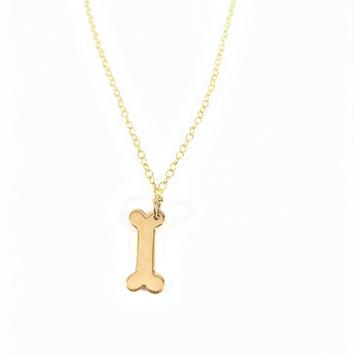 Dog Bone Charm 14k Gold Filled Dainty Necklace - Gift for Her - Etsy