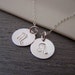 Two Disc - Two Signs - Astrology Necklace - Zodiac Sign Symbol Sterling ...