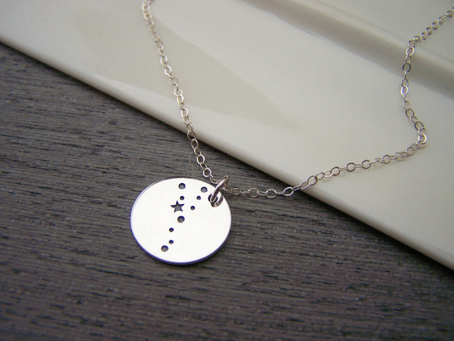 Dainty Sterling Silver Zodiac Taurus Constellation Necklace / Gift for ...