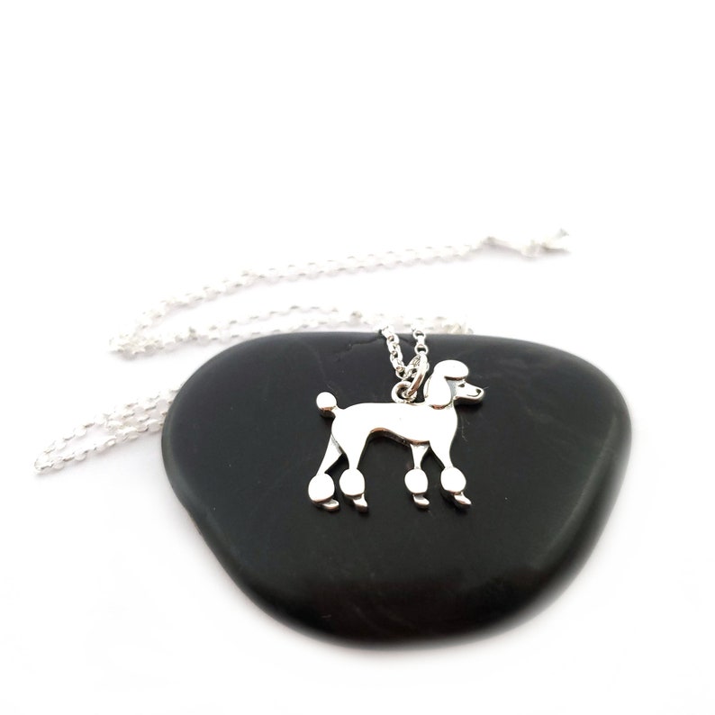 Poodle Charm Necklace Sterling Silver Jewelry - Etsy