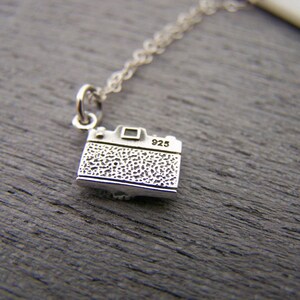 Tiny Camera Charm Photographer Sterling Silver Necklace / Gift for Her ...