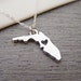 Florida State Heart Cut Out Charm Sterling Silver Necklace / Gift for ...
