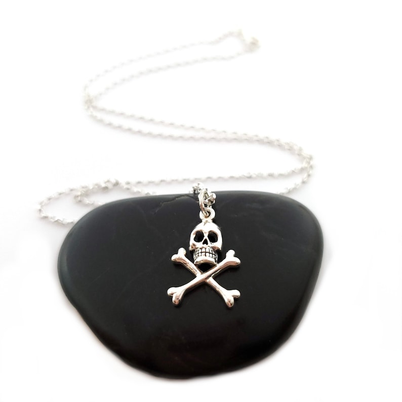 Skull and Crossbones Necklace - Sterling Silver Jewelry - Etsy