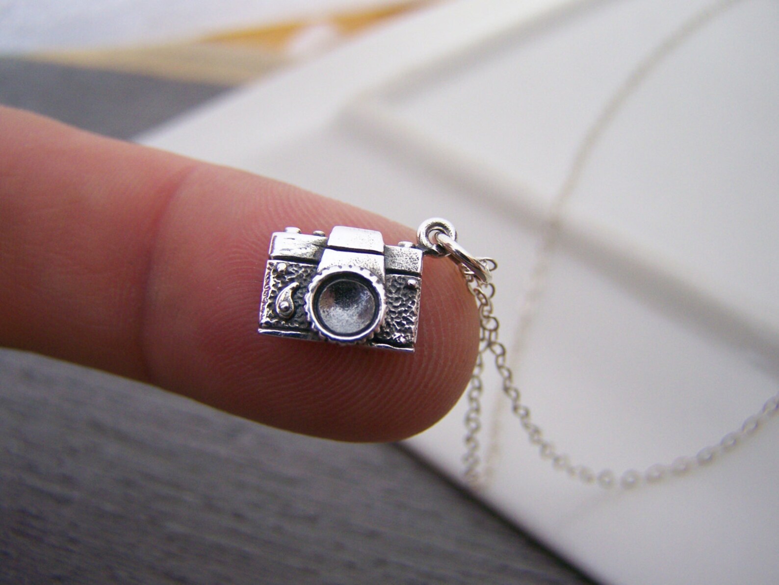 Tiny Camera Charm Photographer Sterling Silver Necklace / Gift - Etsy