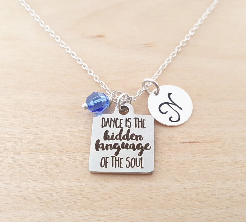 Dance is the Hidden Language of the Soul Necklace Birthstone - Etsy