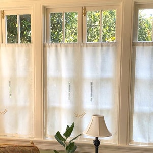 Linen Curtain Hemstitched , Pulled Thread Curtains, Drawn Thread Work ...