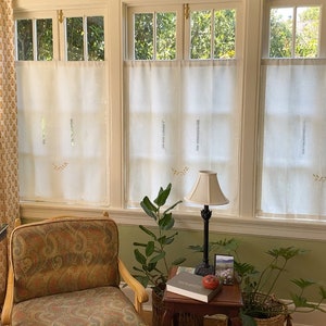 Linen Curtain Hemstitched , Pulled Thread Curtains, Drawn Thread Work ...