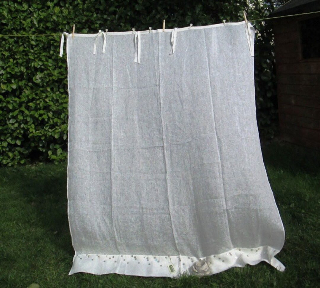 Linen Voile Curtains , Lightweight Draped Linen Curtains, Light ...