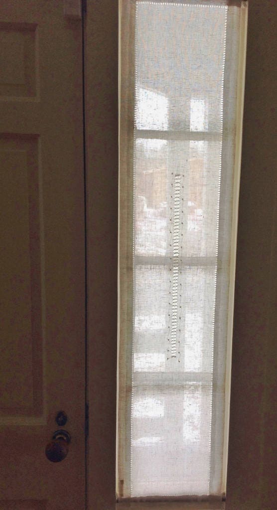 Sidelight Net Curtain, Front Entrance Linen Panel, Decorate Your Door ...
