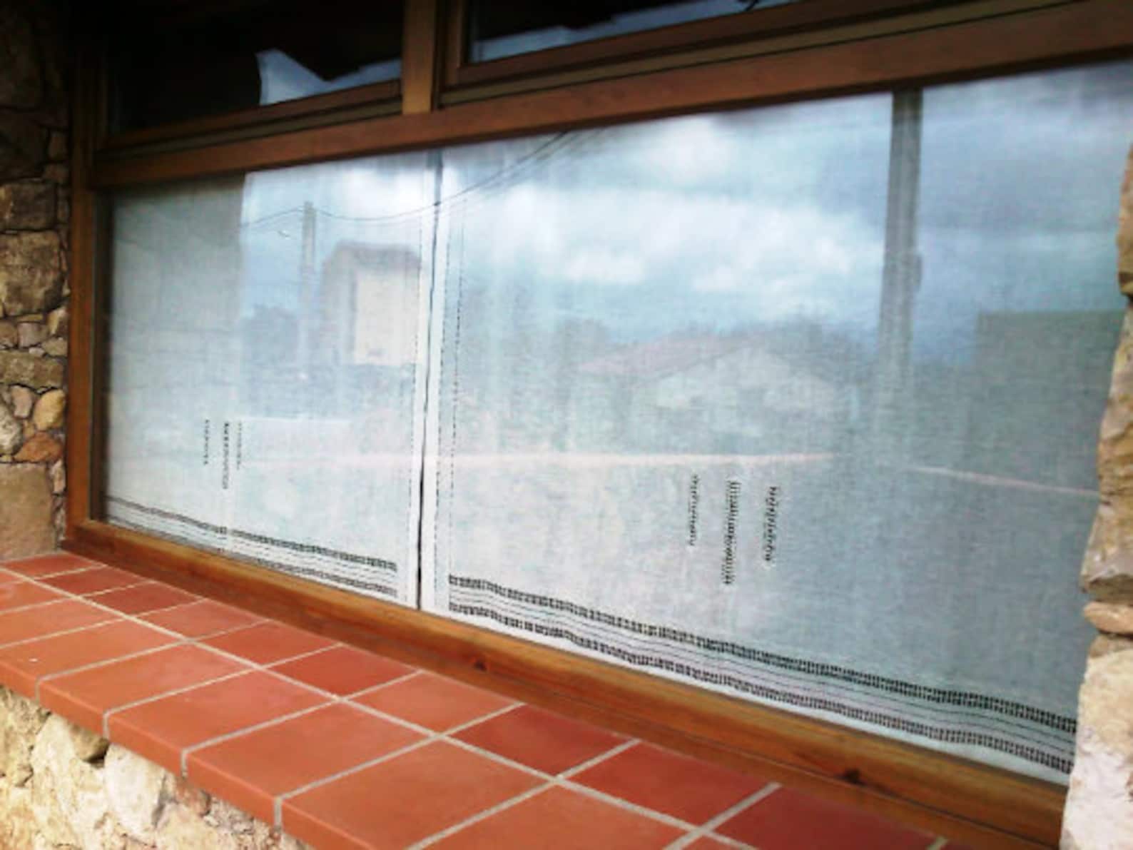 LARGE Irish Linen Panel Curtains Linen Drawn Thread - Etsy