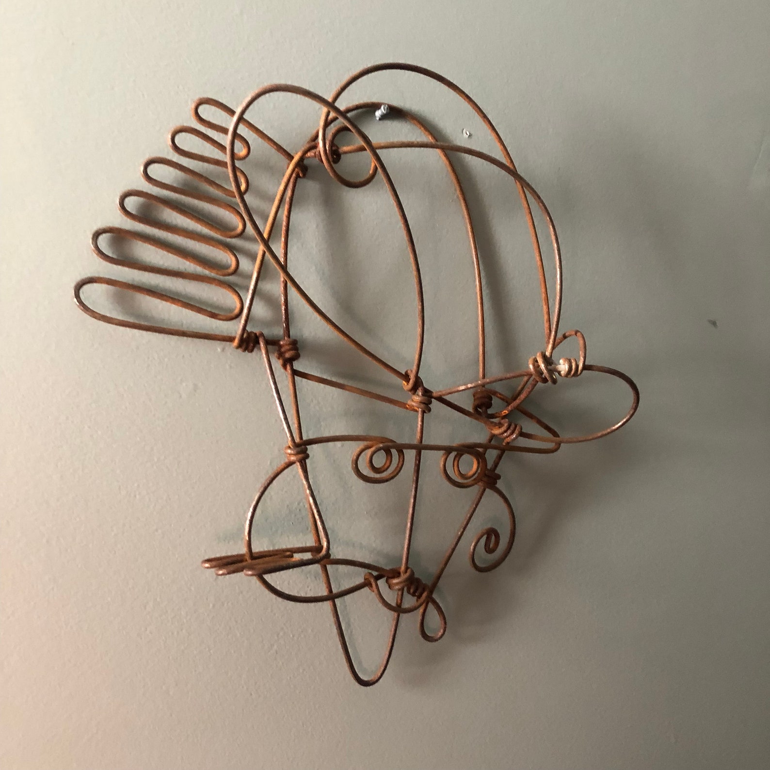 Carl Howard Abstract Head Face Sculpture Metal - Etsy