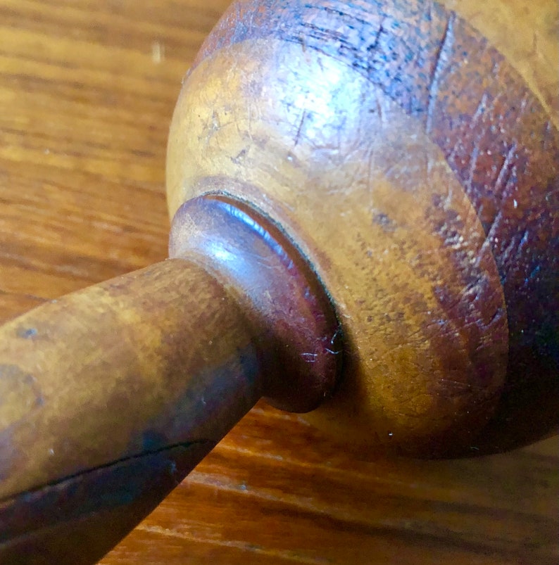 Antique Hand Turned Wood Primitive Solid Rattle - Etsy