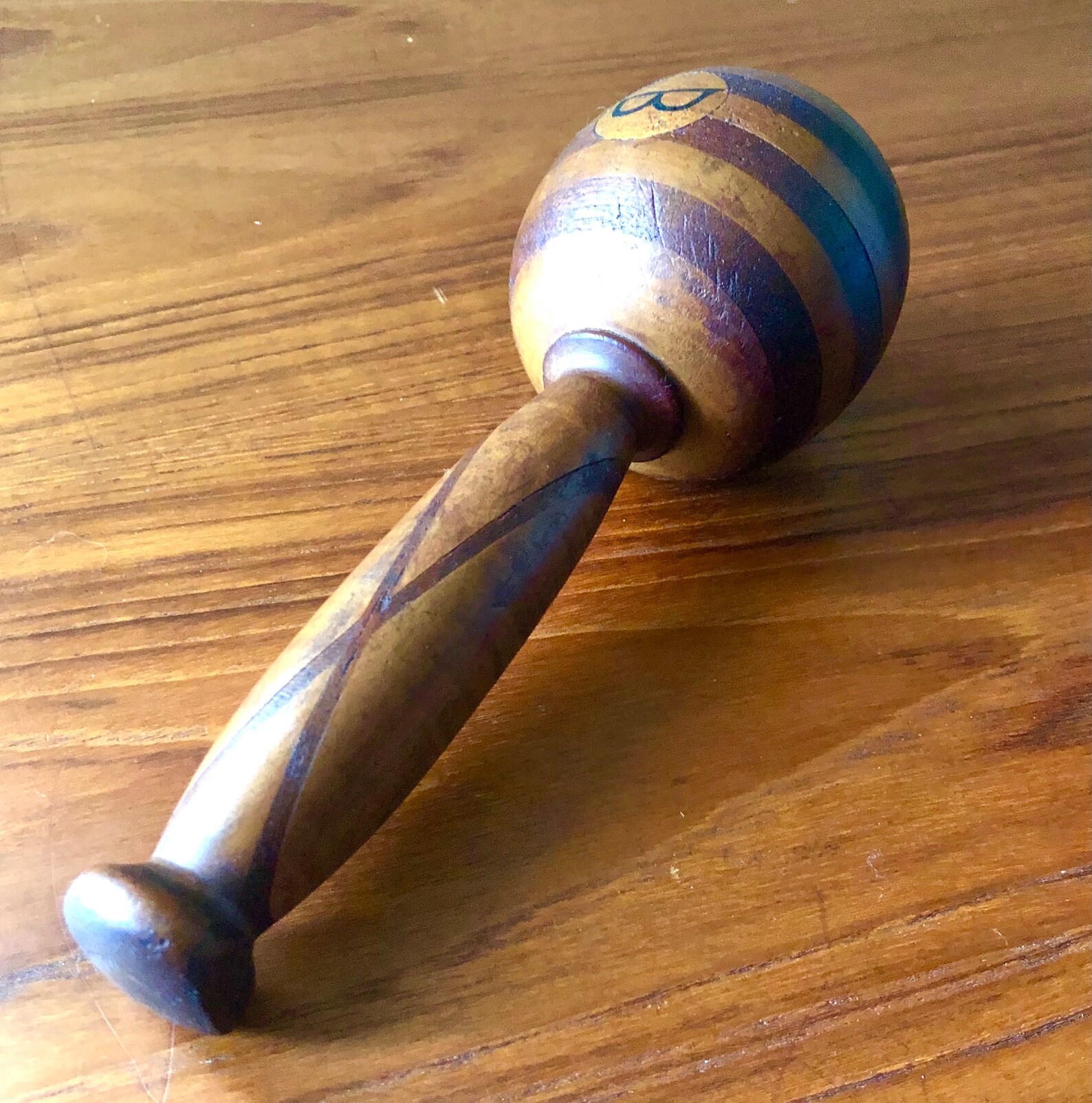 Antique Hand Turned Wood Primitive Solid Rattle - Etsy