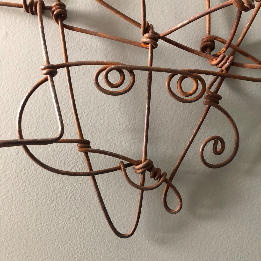 Carl Howard Abstract Head Face Sculpture Metal - Etsy