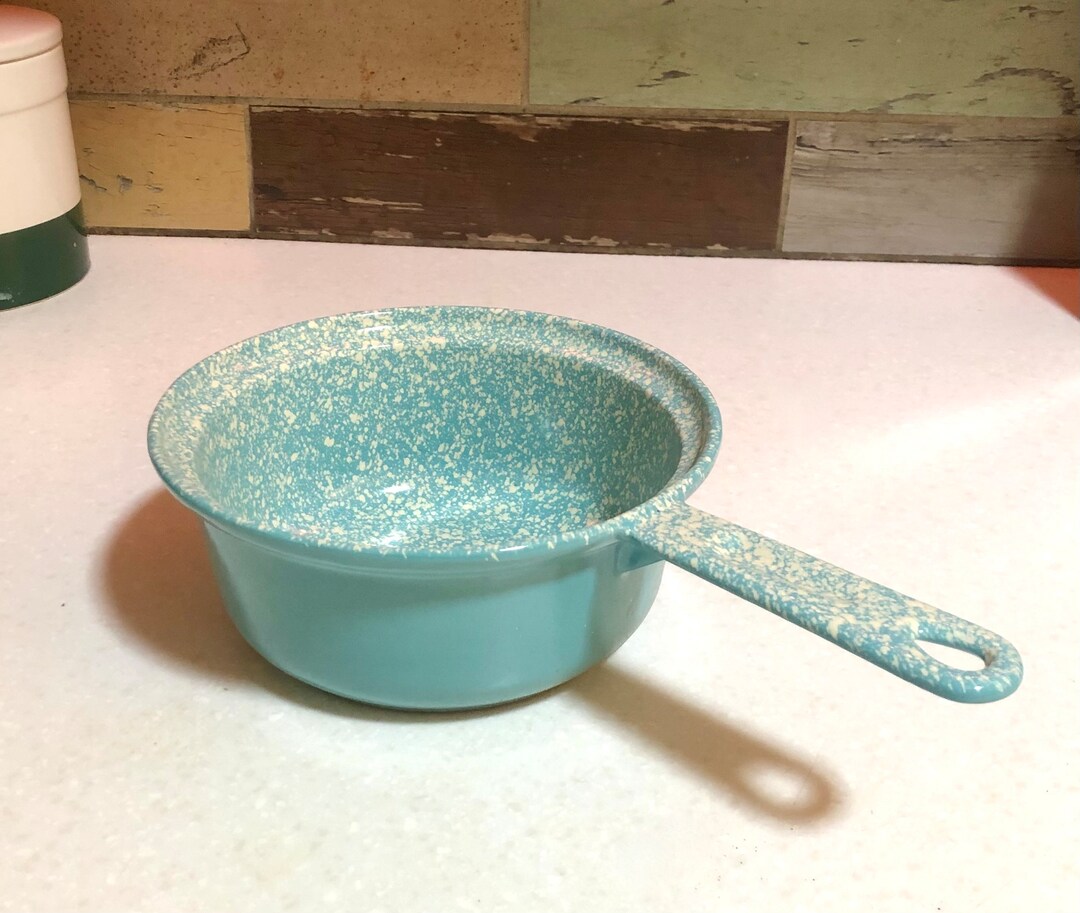 Vintage Castelian Keystone Ware Cast Iron Saucepan Turquoise - Etsy