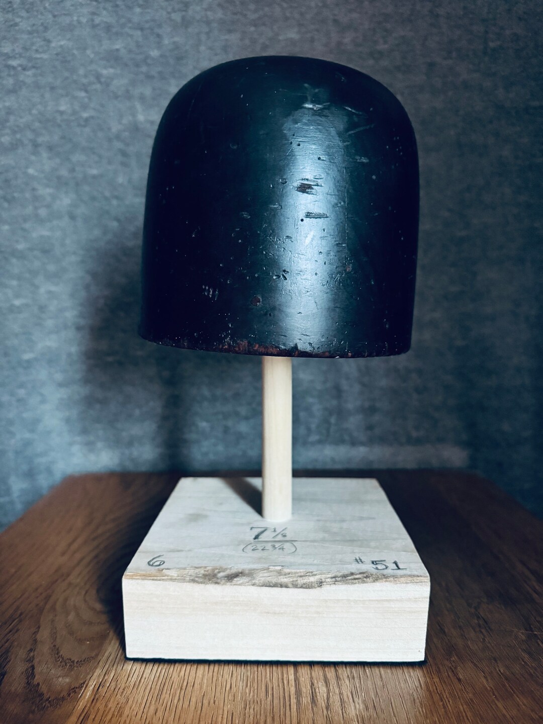 Salevintage Wooden Open Crown Hat Block With Spinner Stand 7 1/8 51 - Etsy
