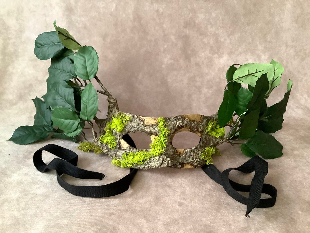 Artisan Eye Mask (classic): 'tree Mask With Green Leaves' (green Leaves ...