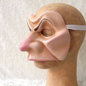 Artisan Half Mask: 'angry' (pink Skintone) - Traditional Handmade Mask ...