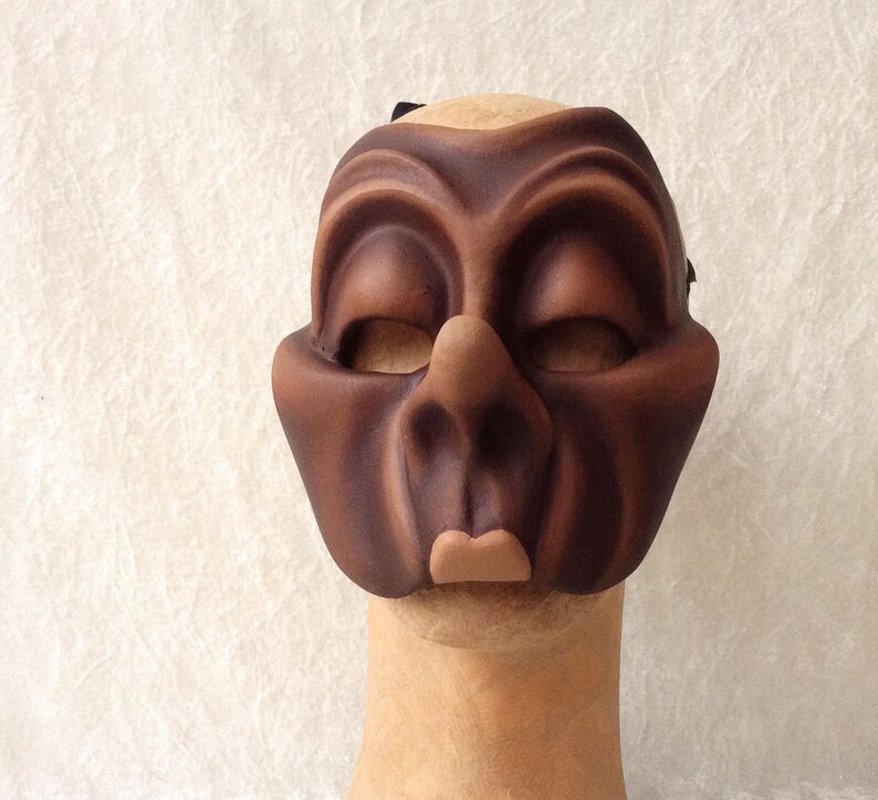 Artisan Half Mask: 'baroness' brown Traditional | Etsy
