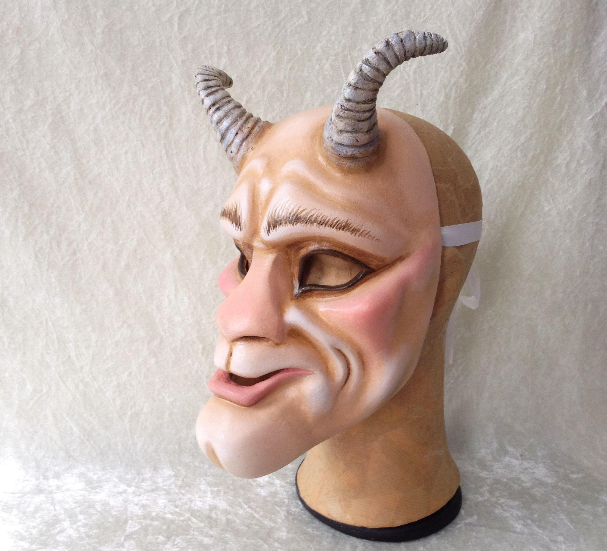 Artisan Mask: 'happy Faun' faun Satyr Pink - Etsy Ireland
