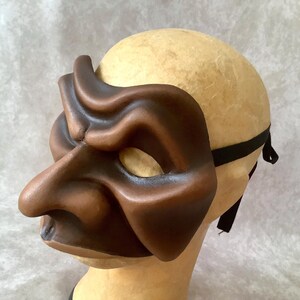 Artisan Half Mask 'angry' (brown) - Traditional Handmade Mask - Etsy