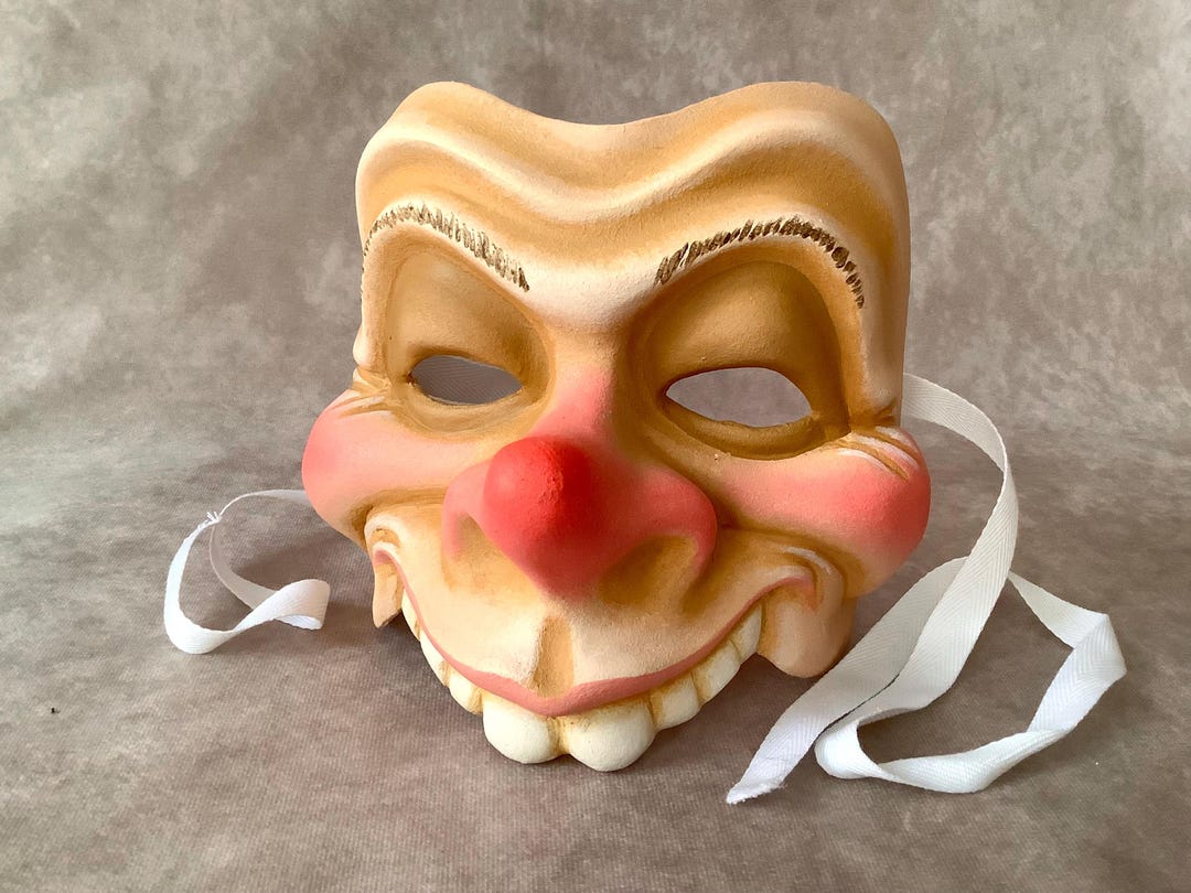 Artisan Half Mask: 'big Smile With Big Teeth' (pink Skin Tones ...