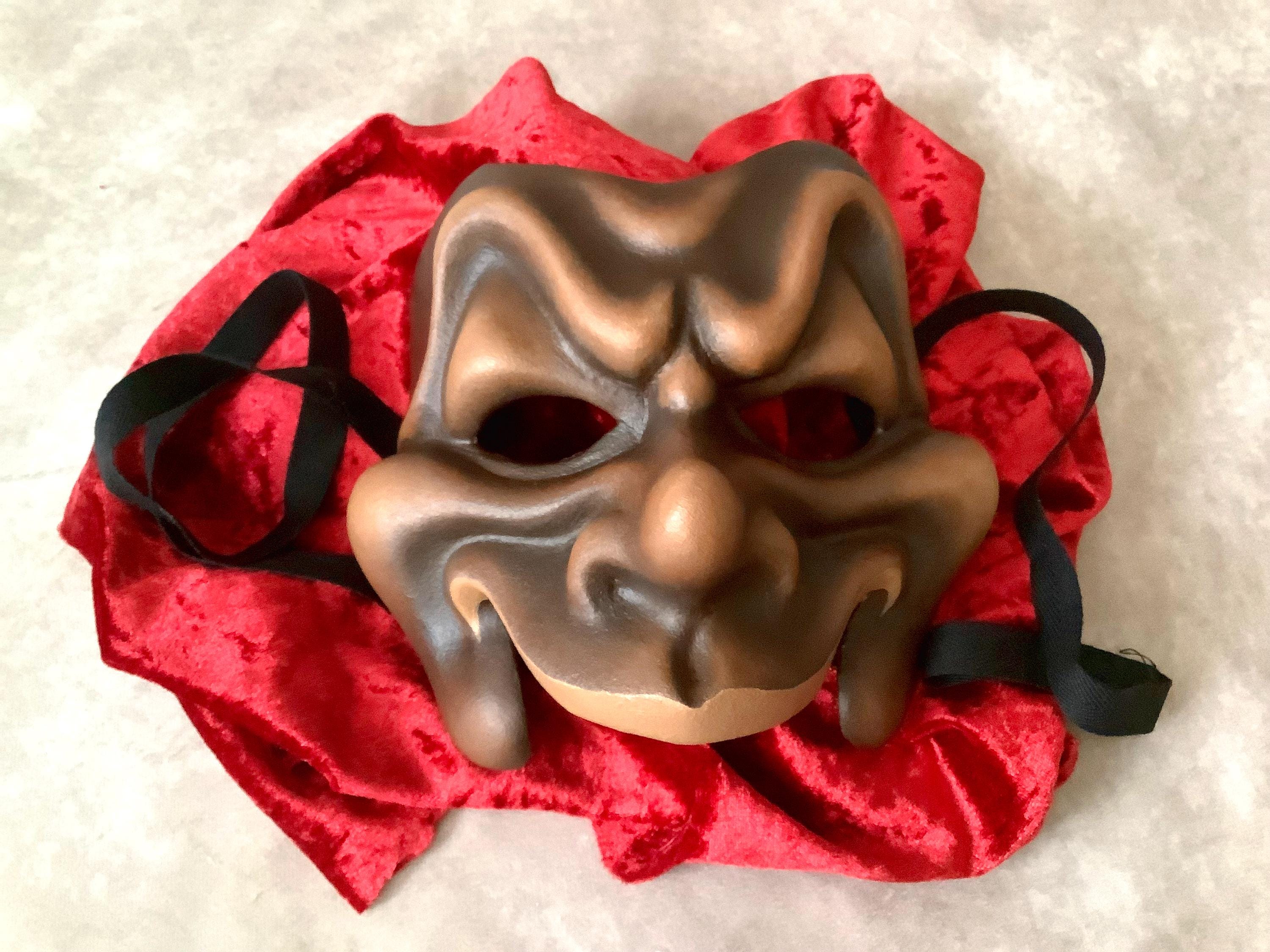 Artisan Half Mask 'creepy Smile' (brown) - Etsy