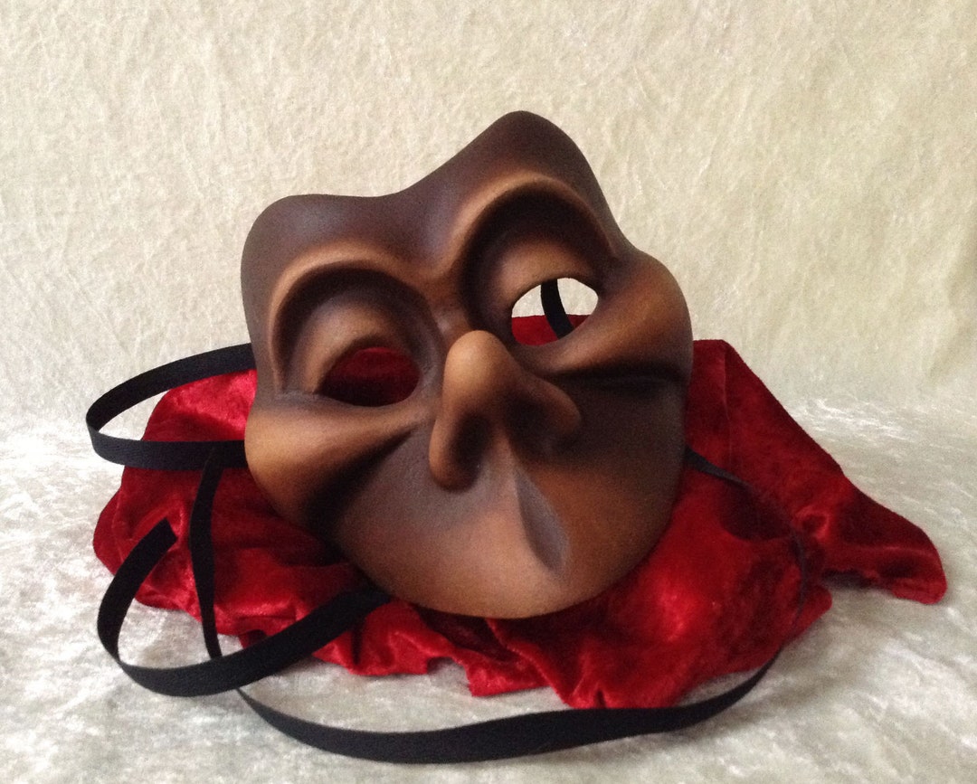 Artisan Half Mask: 'big Smile' brown Traditional Handmade Mask - Etsy