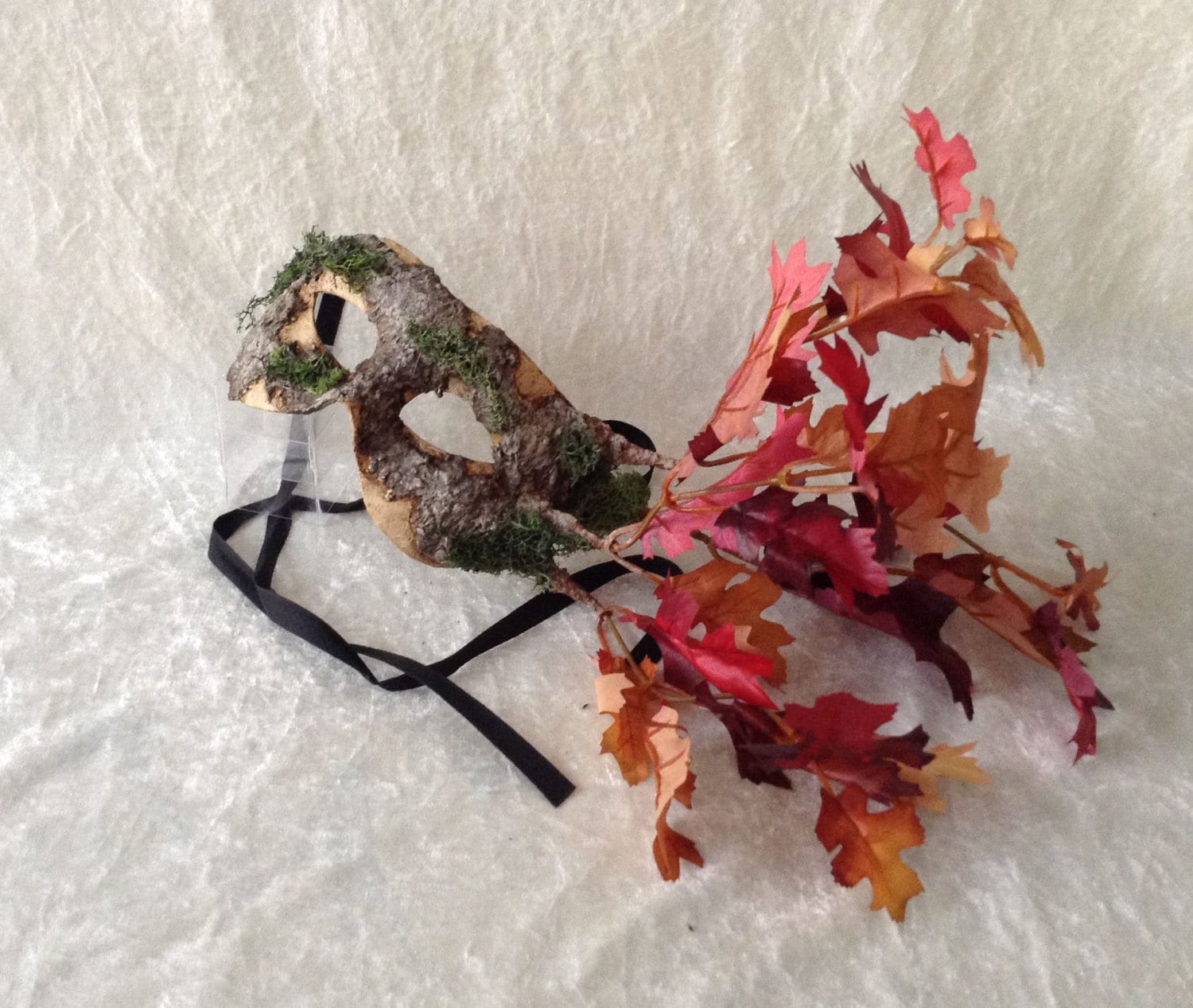 Artisan Eye Mask: 'tree Mask Autumn Leaves' Traditional Handmade Mask ...