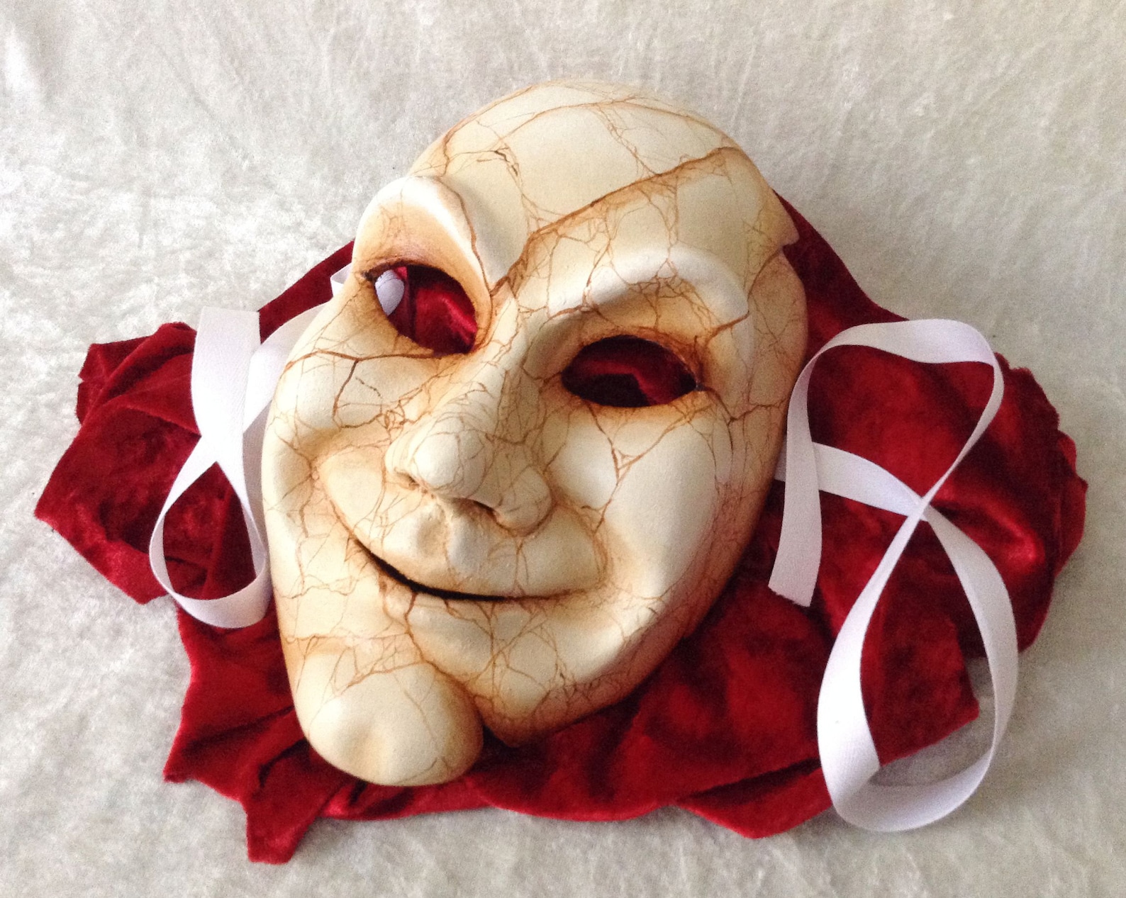Artisan Full Mask: 'broken Smile' (handpainted Cracks) - Etsy