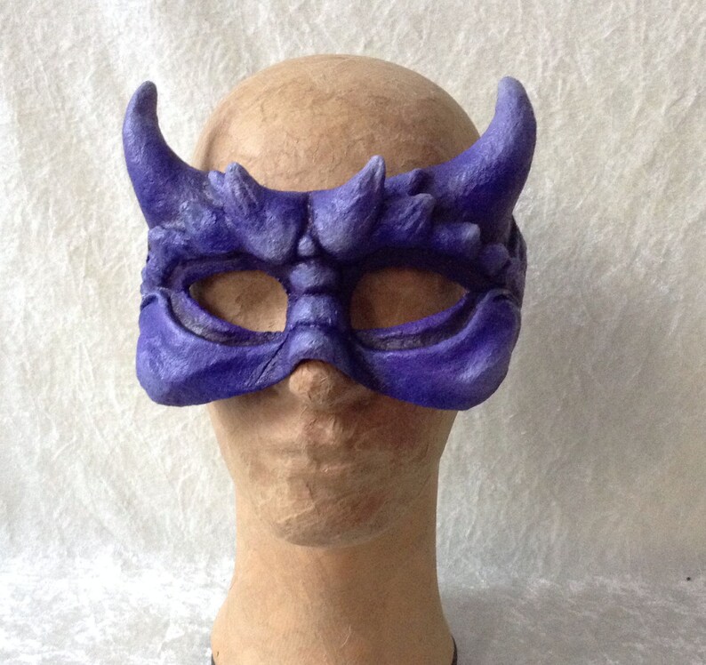 Artisan eye mask: 'Purple-blue demon' deamon devil | Etsy