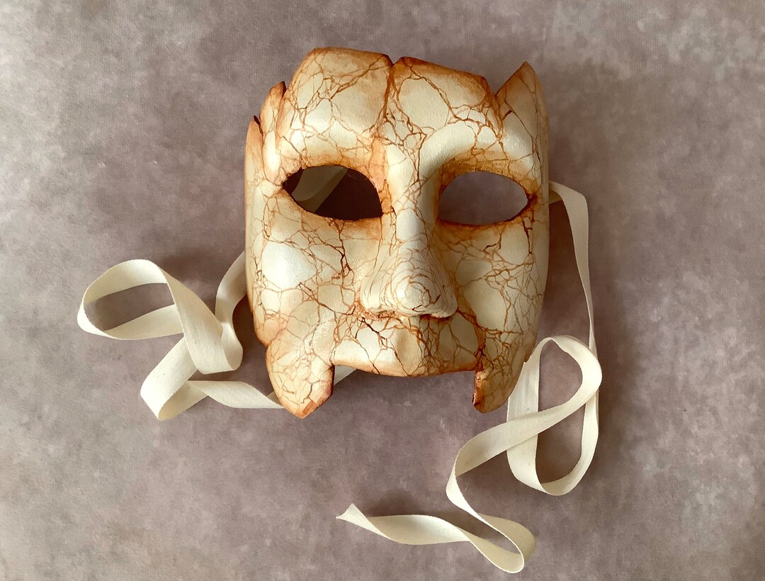 Artisan Mask: 'broken Lady' smaler Face Without Chin, Hand Painted ...