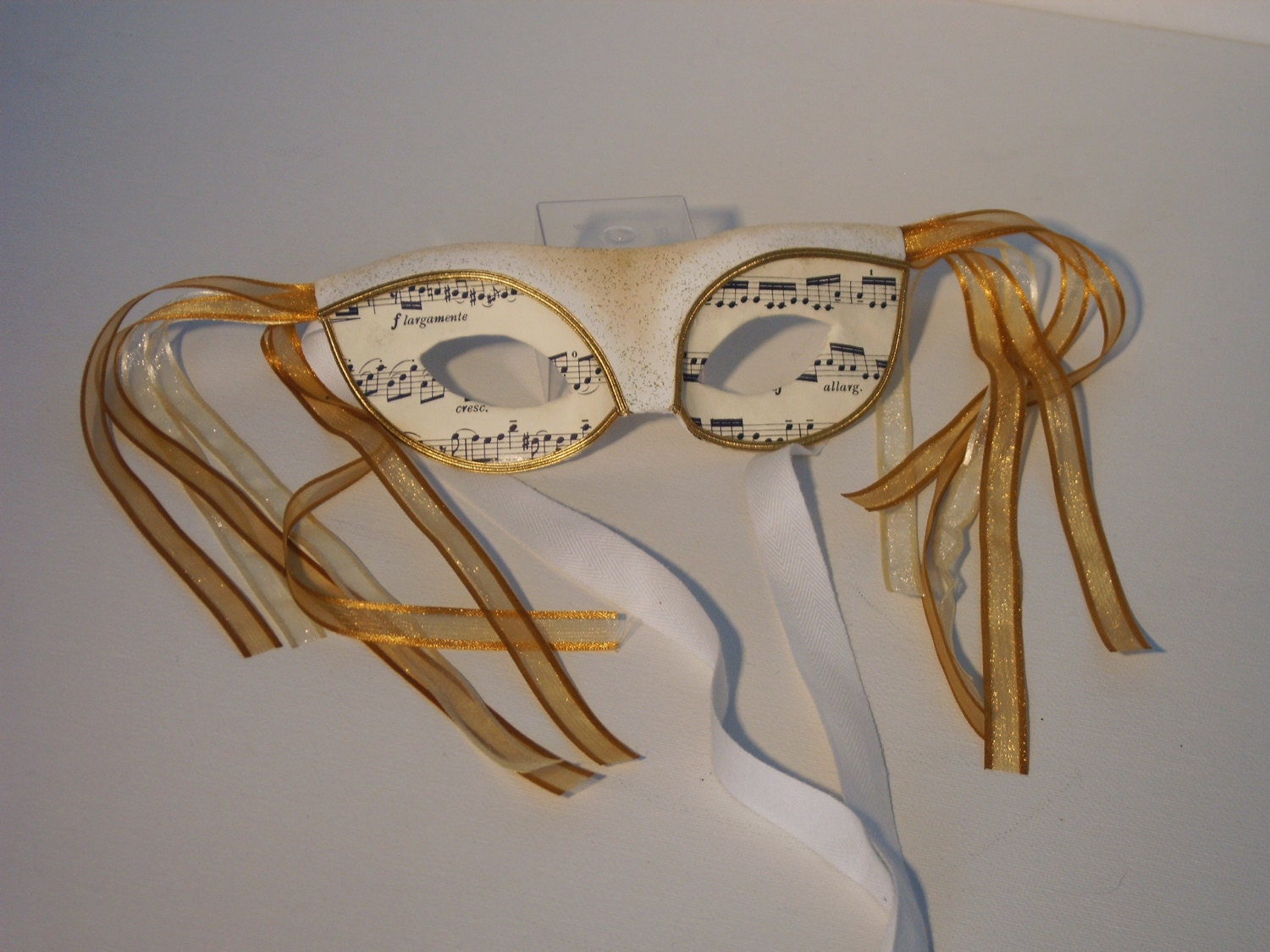 Artisan eye mask: 'Musical mask' vintage music paper | Etsy