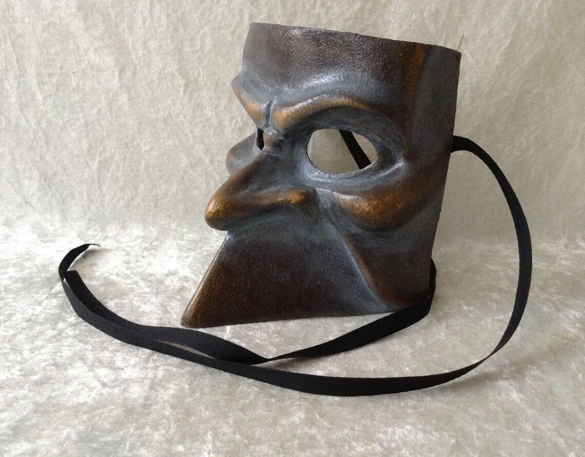 Artisan Bauta Mask expressive: 'angry Bronze Bauta' | Etsy