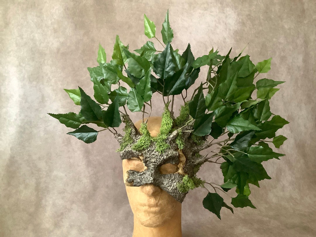 Artisan Quarter Mask: 'tree Mask Small Green Leaves' (with Moss and ...