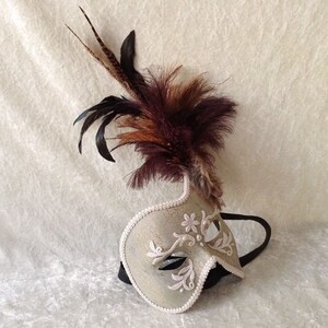 Artisan Half Mask : 'victorian Dream' (old Lace and Feathers ...